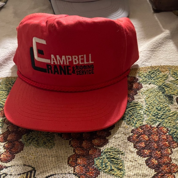 Accessories | Red Campbell Crane Rigging Service Cap | Poshmark